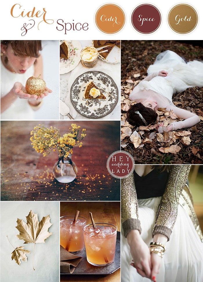 Cider and Spice - Gilded Autumn Woods Wedding Ideas - Hey Wedding Lady