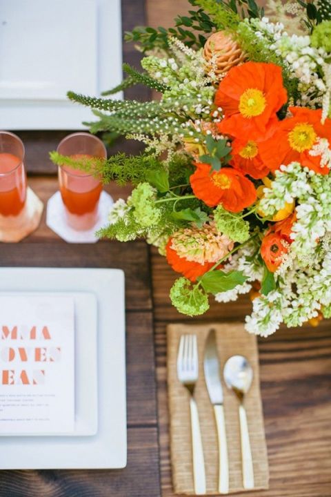 Artistic Wedding Inspiration in Poppy, Teal, and Gold - Hey Wedding Lady