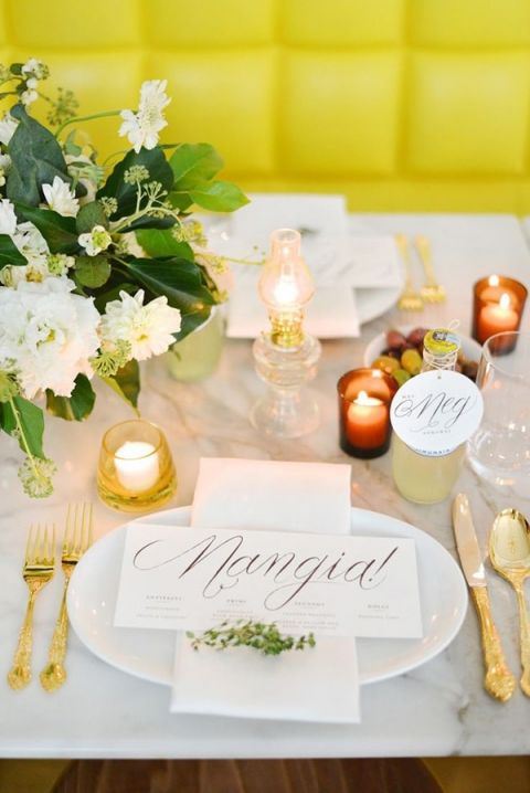 Modern Bohemian Wedding in Amber and Yellow - Hey Wedding Lady
