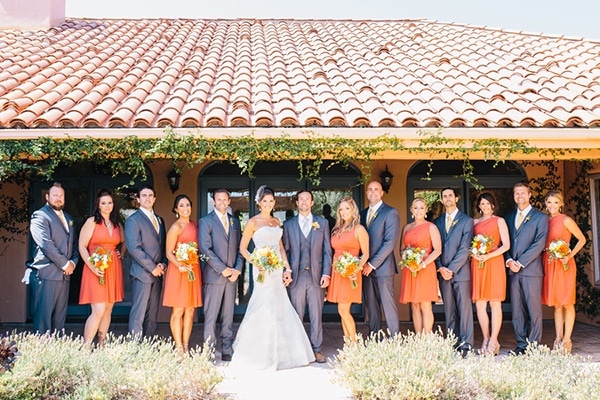 Modern Ranch Wedding in Orange and Aqua - Hey Wedding Lady