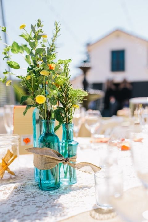 Modern Ranch Wedding in Orange and Aqua - Hey Wedding Lady