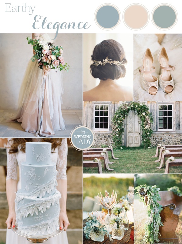 Earthy and Elegant Rustic Wedding in Dusty Blue and Taupe - Hey Wedding ...