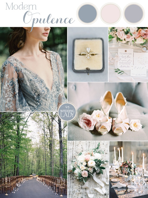 Modern War and Peace Wedding Inspiration in Blue and Silver - Hey ...