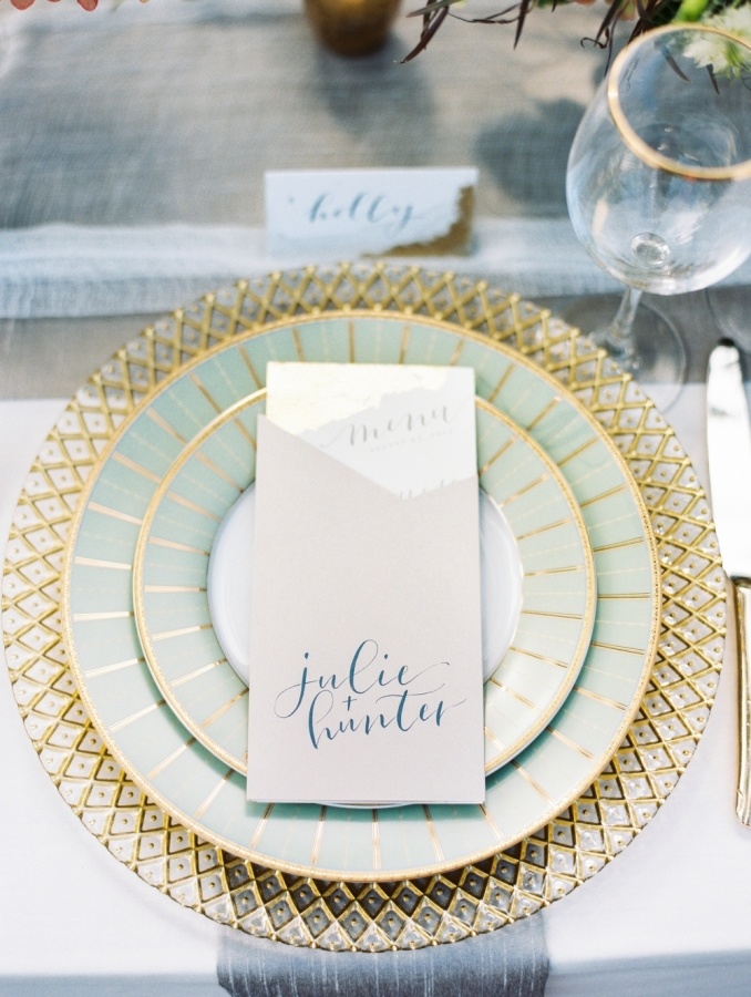 Muted Elegance in Greyed Jade and Gold - Hey Wedding Lady