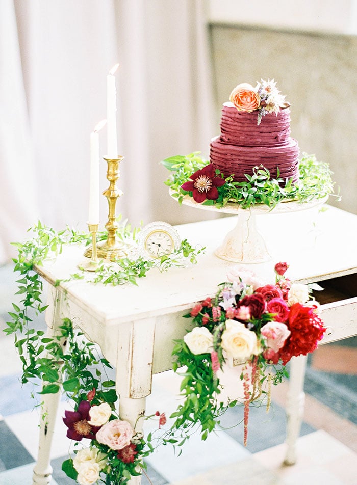 Botanical Opulence Wedding in Red and Plum - Hey Wedding Lady