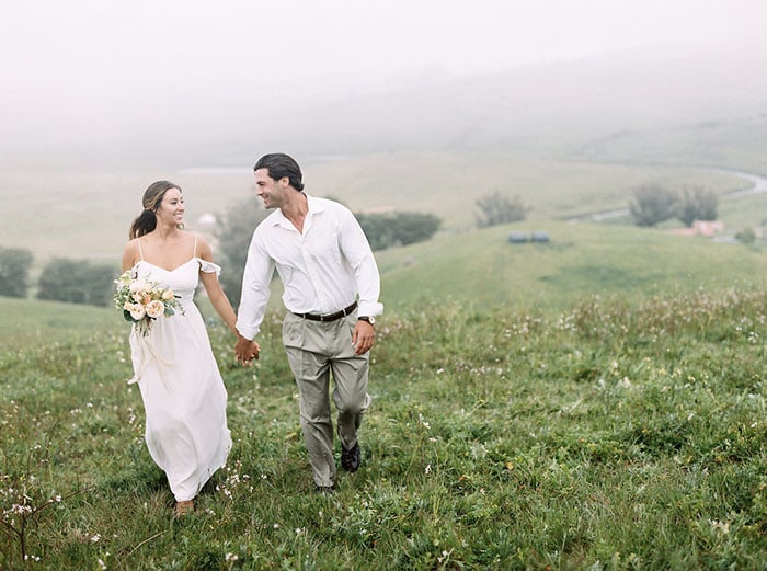 Rustic Bohemian Engagement Shoot in the Mist - Hey Wedding Lady