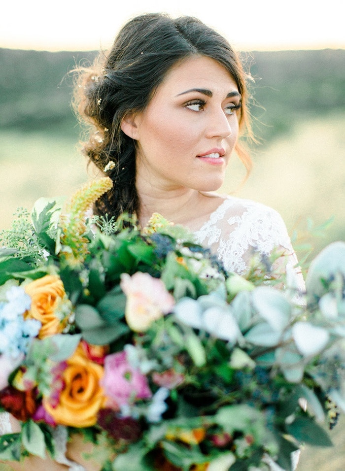 Colorful Bohemian Bride in a Magic Hour Shoot - Hey Wedding Lady
