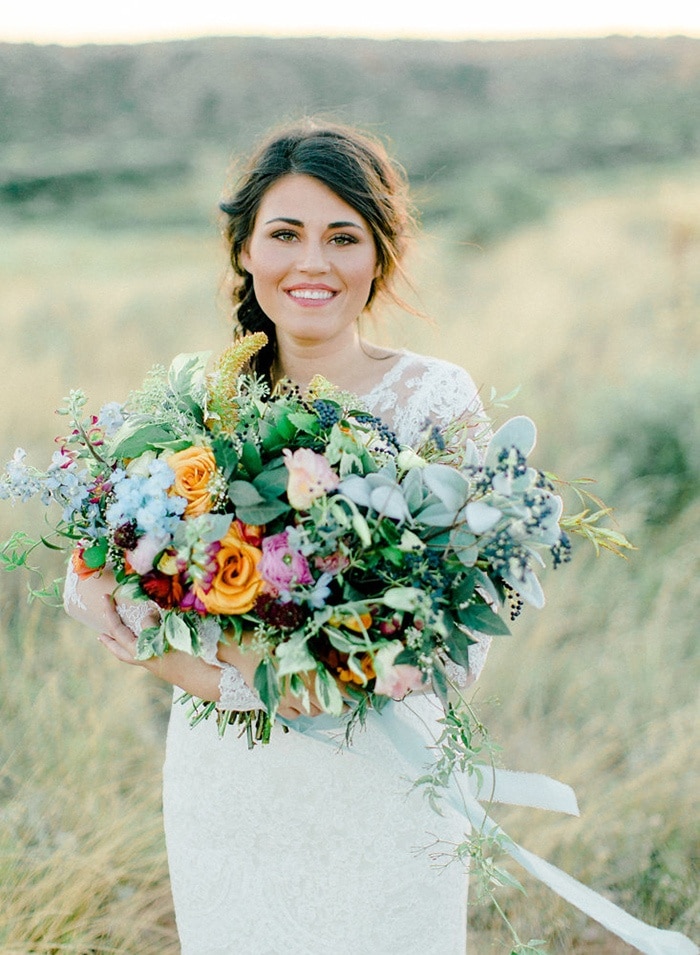 Colorful Bohemian Bride in a Magic Hour Shoot - Hey Wedding Lady