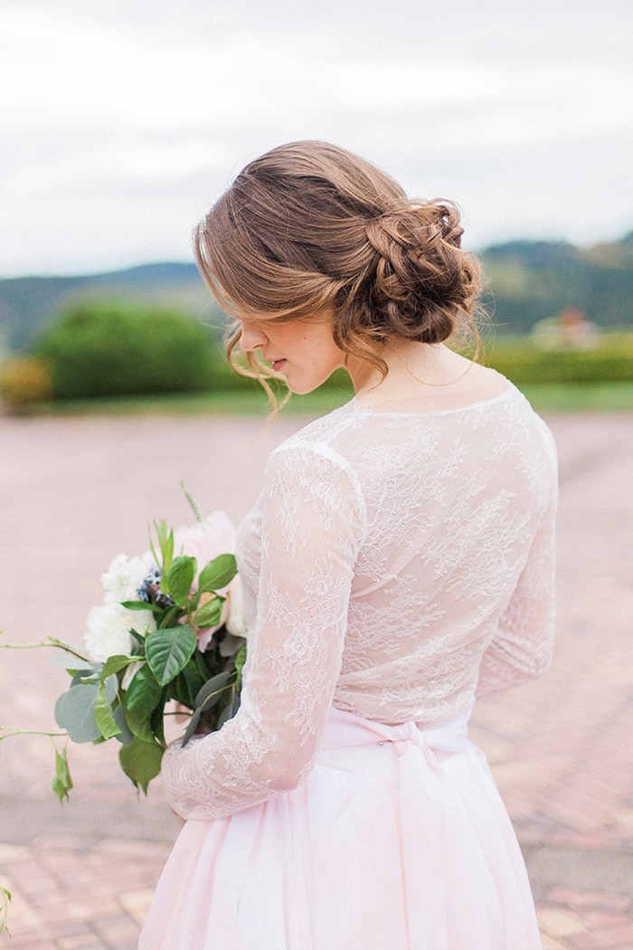 Blushing Bridal Beauty Shoot in Rose Quartz - Hey Wedding Lady