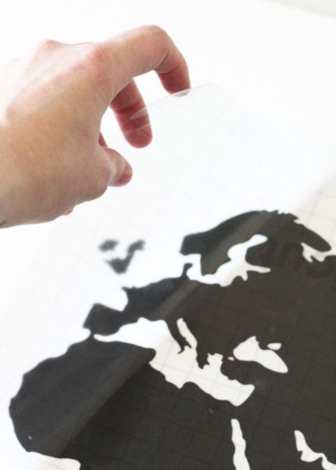 Chalkboard Map Canvas DIY with Cricut | Sponsored - Hey Wedding Lady