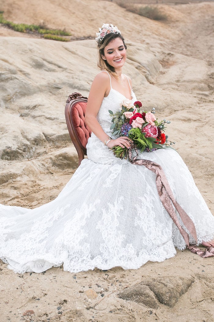 Mermaid Glam Bohemian Beach Wedding - Hey Wedding Lady