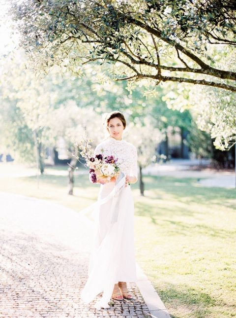 Modern European Wedding Inspiration in Plum and Gray - Hey Wedding Lady