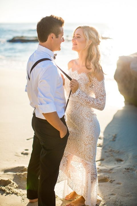 Barefoot Beach Bride for a Coastal Elopement - Hey Wedding Lady