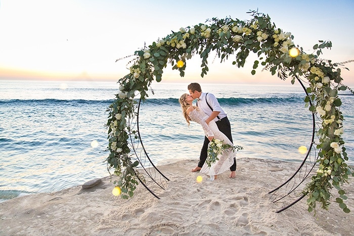 Barefoot Beach Bride for a Coastal Elopement - Hey Wedding Lady