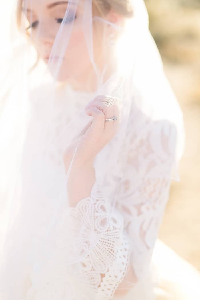Desert Sunset Bridal Shoot in Joshua Tree - Hey Wedding Lady