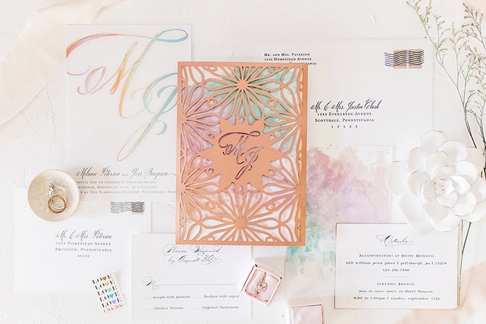 Modern Wedding Day Inspo in Rainbow Shades - Hey Wedding Lady