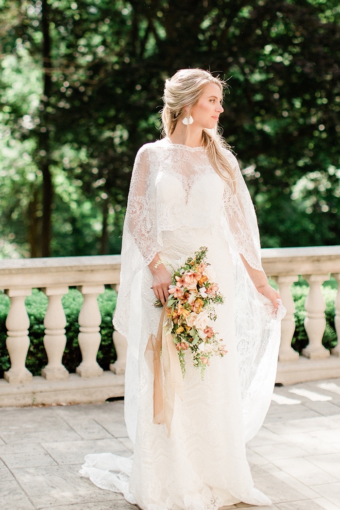A Bridal Cape for a Fresh Vintage Wedding - Hey Wedding Lady