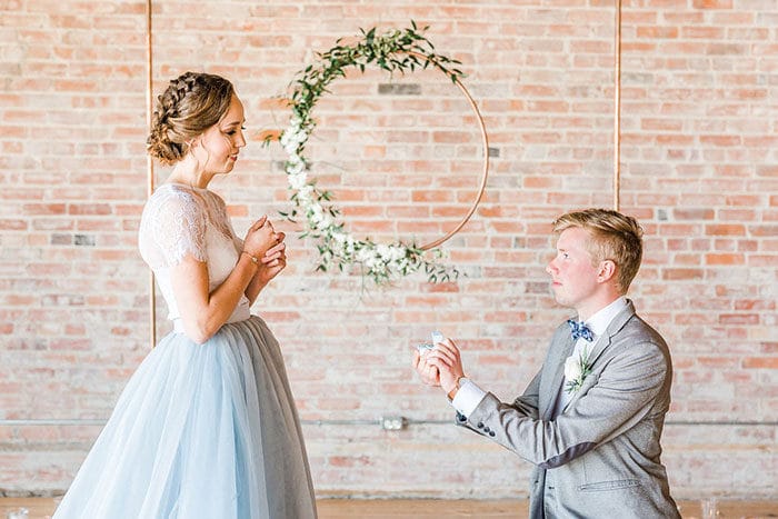 Something Blue with a Surprise Proposal - Hey Wedding Lady