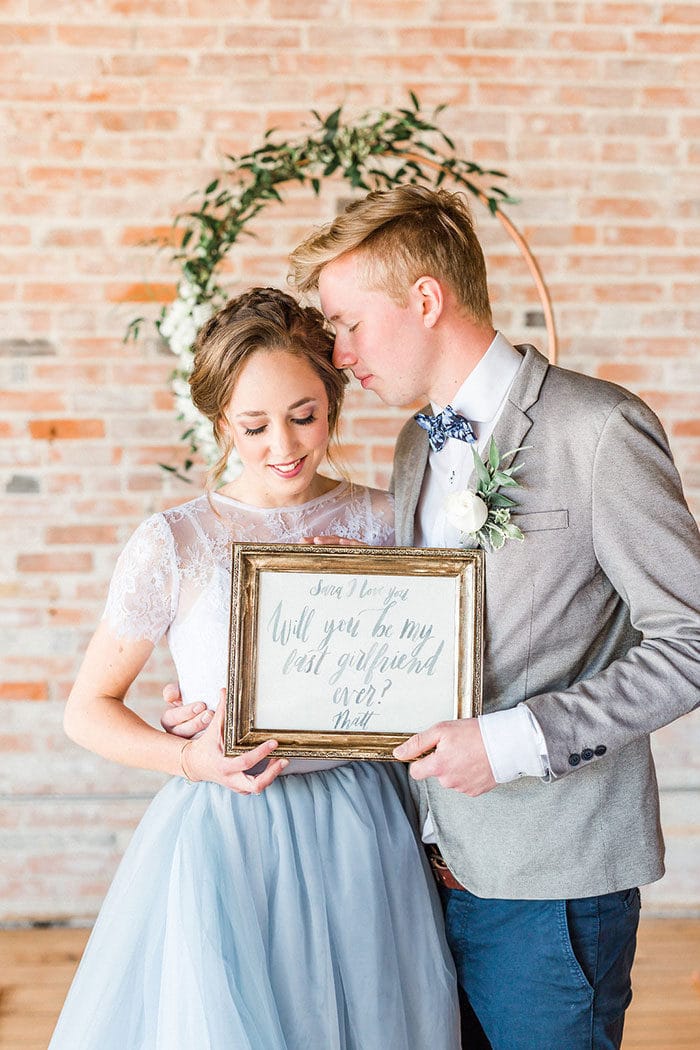 Something Blue with a Surprise Proposal - Hey Wedding Lady