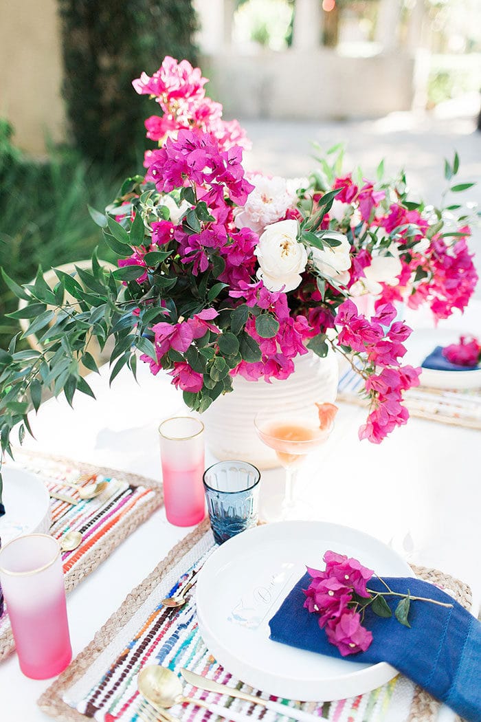 Colorful Fiesta Style in Tropical Pink and Blue - Hey Wedding Lady