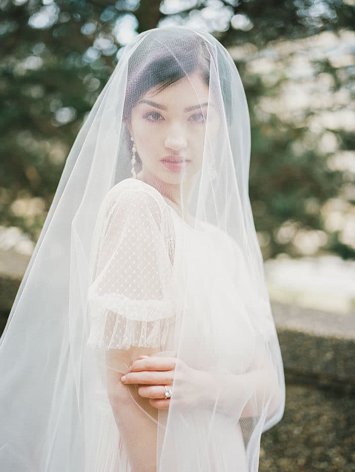 The Perfect Fall Bouquet with Timeless Veil Portraits - Hey Wedding Lady