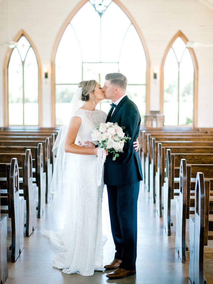 White Chapel Wedding with Timeless Style - Hey Wedding Lady