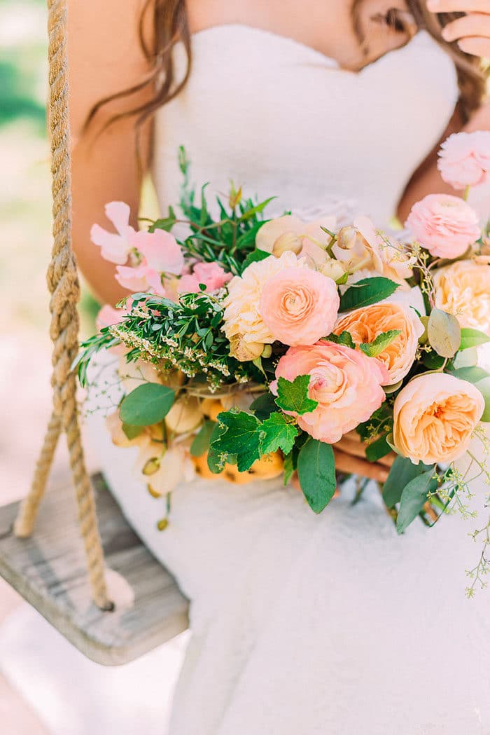 Peach Flower Romance for a Carmel Valley Wedding - Hey Wedding Lady
