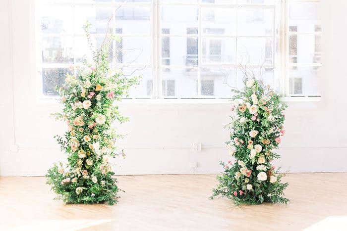 Wild and Free Florals Transform this Airy Loft Venue - Hey Wedding Lady