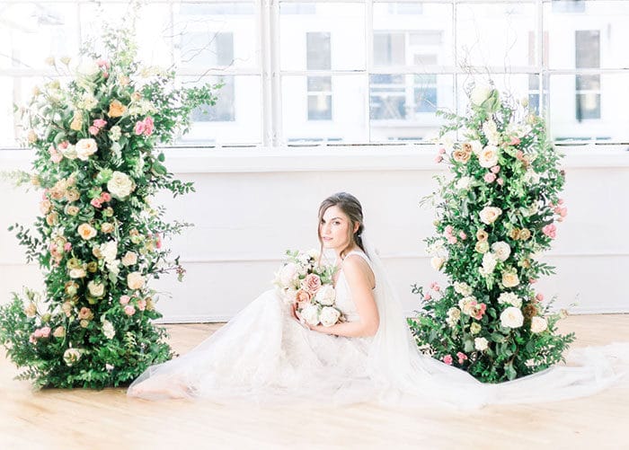 Wild and Free Florals Transform this Airy Loft Venue - Hey Wedding Lady