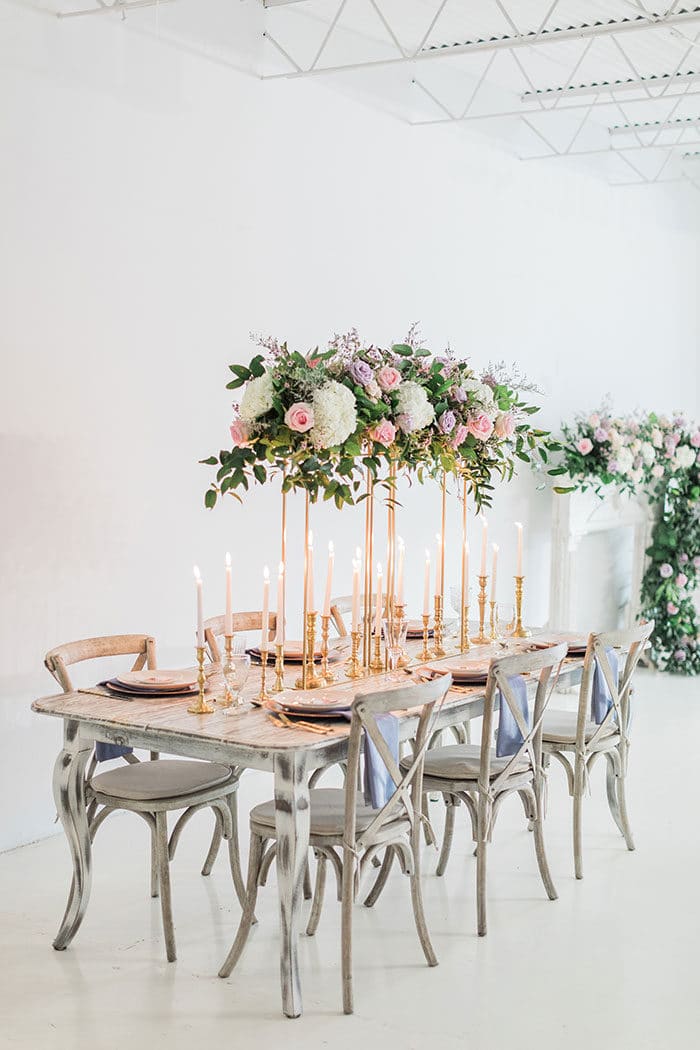Romantic Proposal Ideas with Rose Gold and Geometric Decor - Hey ...