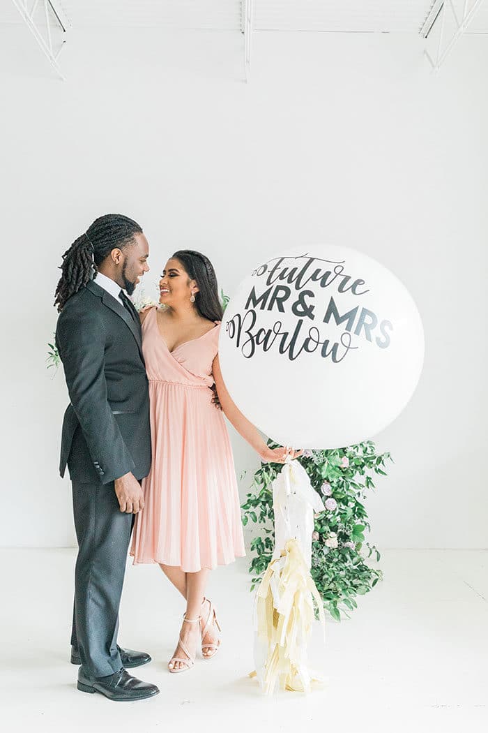 Romantic Proposal Ideas with Rose Gold and Geometric Decor - Hey ...