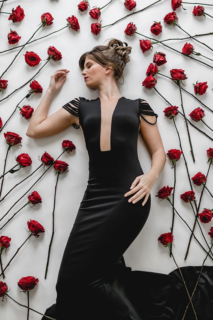 Bold Red Roses and Creative Bridal Style Come Together - Hey Wedding Lady