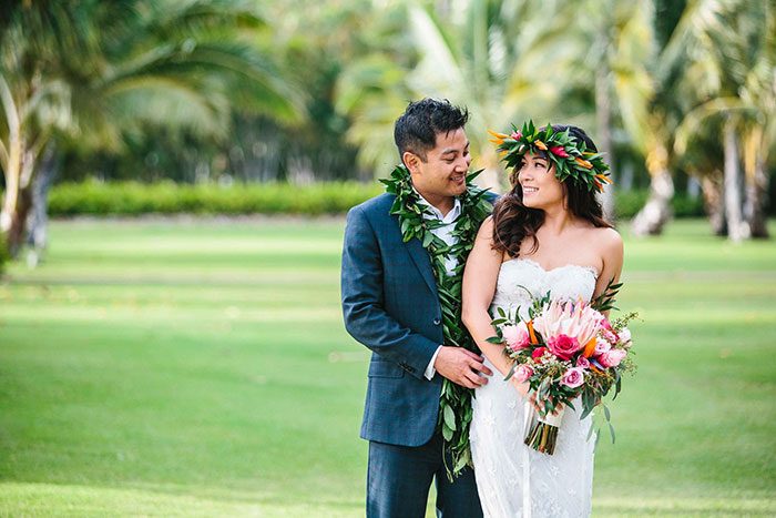 Colorful Wedding in Paradise Celebrating Hawaiian Culture - Hey Wedding ...