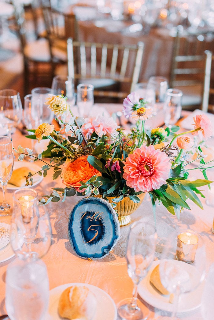Geodes and Geometric Details for a Colorful Whimsy Wedding Day | Hey ...