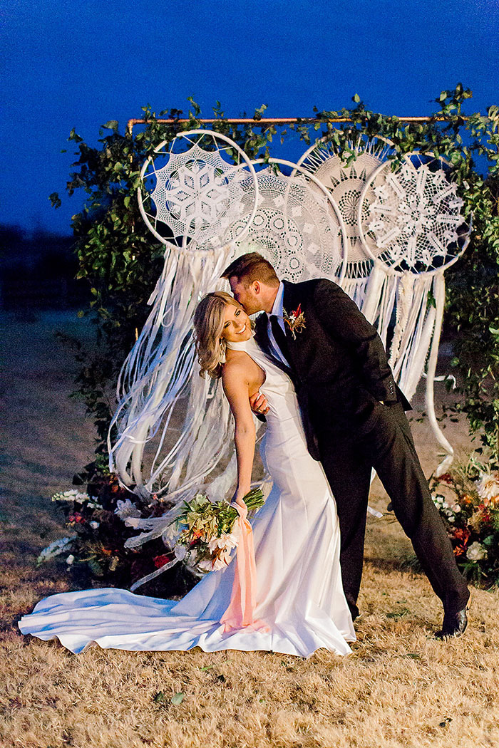 A Sunset Ceremony with Rustic Chic Decor | Hey Wedding Lady