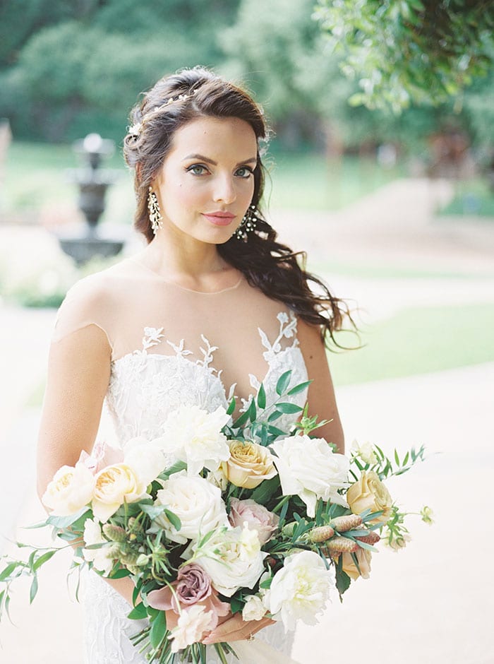 Dusty Mauve and Summer Gold Ranch Wedding with Statement Flowers | Hey ...