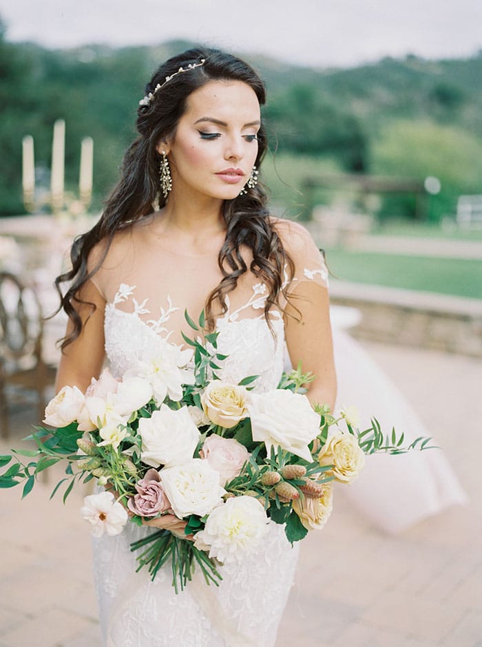 Dusty Mauve and Summer Gold Ranch Wedding with Statement Flowers | Hey ...