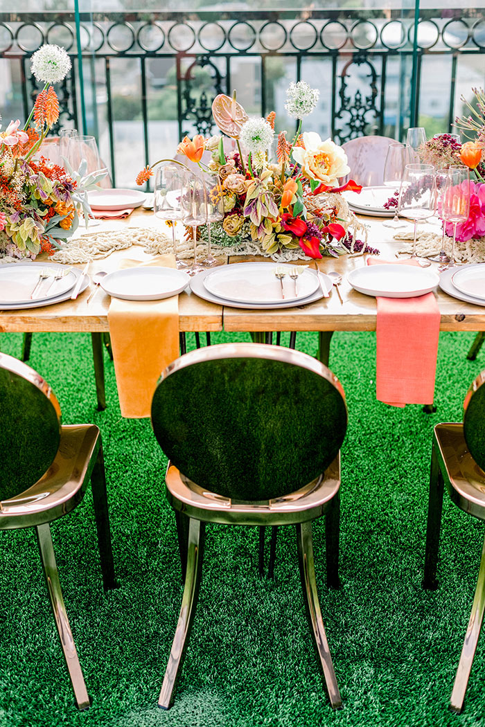 West Hollywood Rooftop Party with the Perfect Color Pop | Hey Wedding Lady