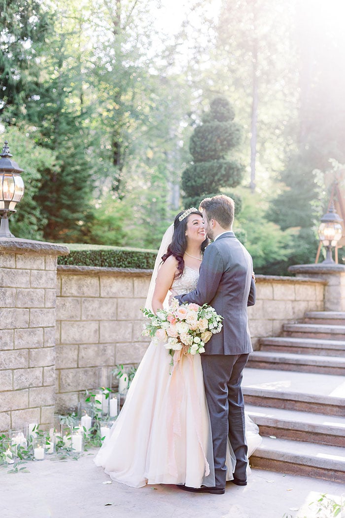 A Disney Princess Meets Star Wars Wedding Day in Mint and Blush - Hey ...