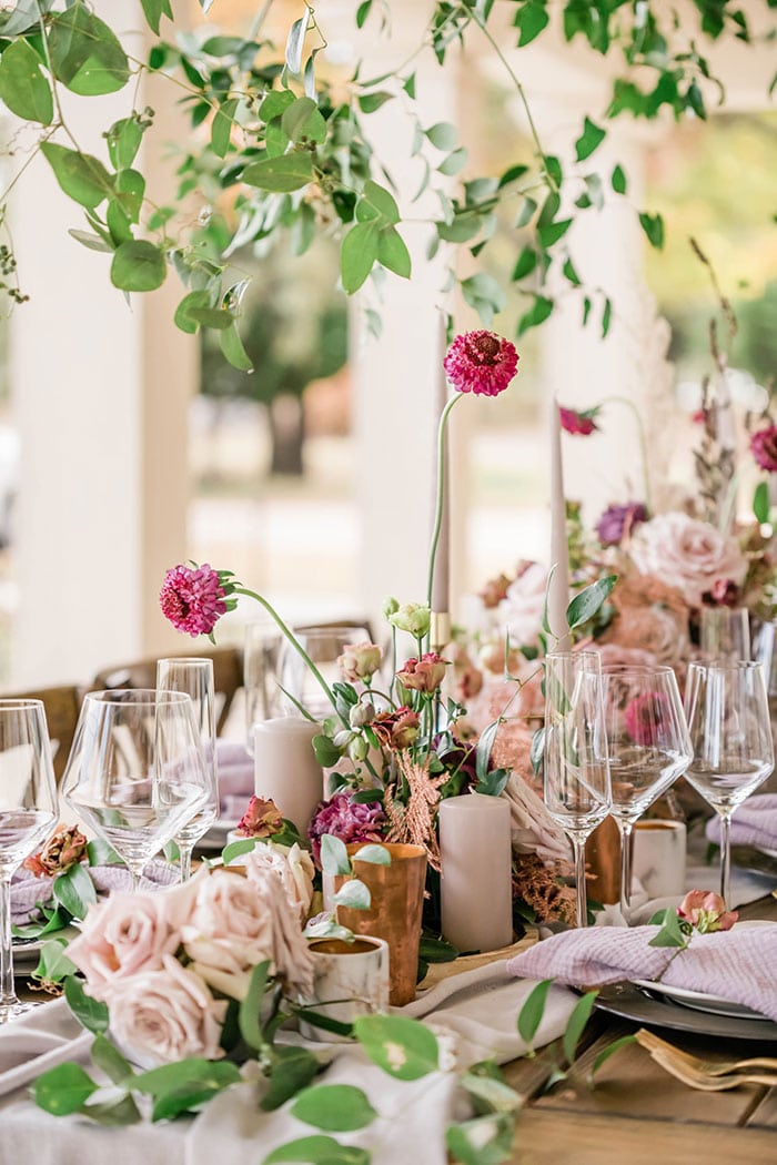 Iridescent Details for a Rose Gold Castle Wedding | Hey Wedding Lady