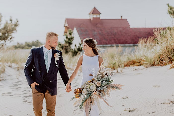 A Boho Beach Party with a Retro Trailer Bar - Hey Wedding Lady