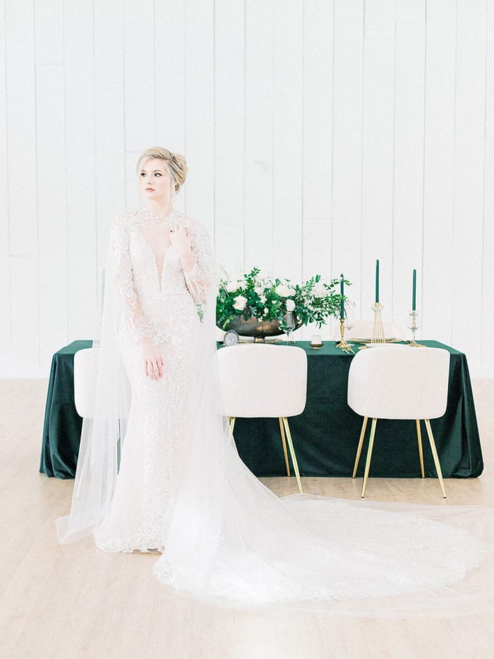 Glamorous Green and Gold Vintage Barn Wedding | Hey Wedding Lady