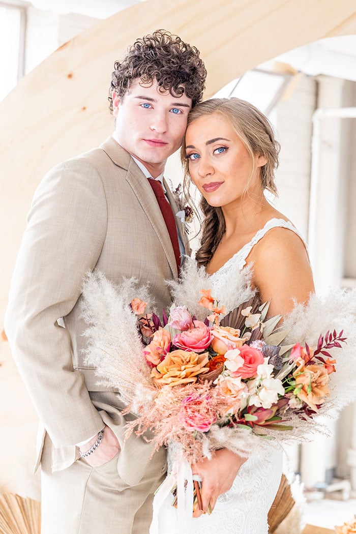 Celestial Moon Ceremony Backdrop with Terra Cotta and - Hey Wedding Lady