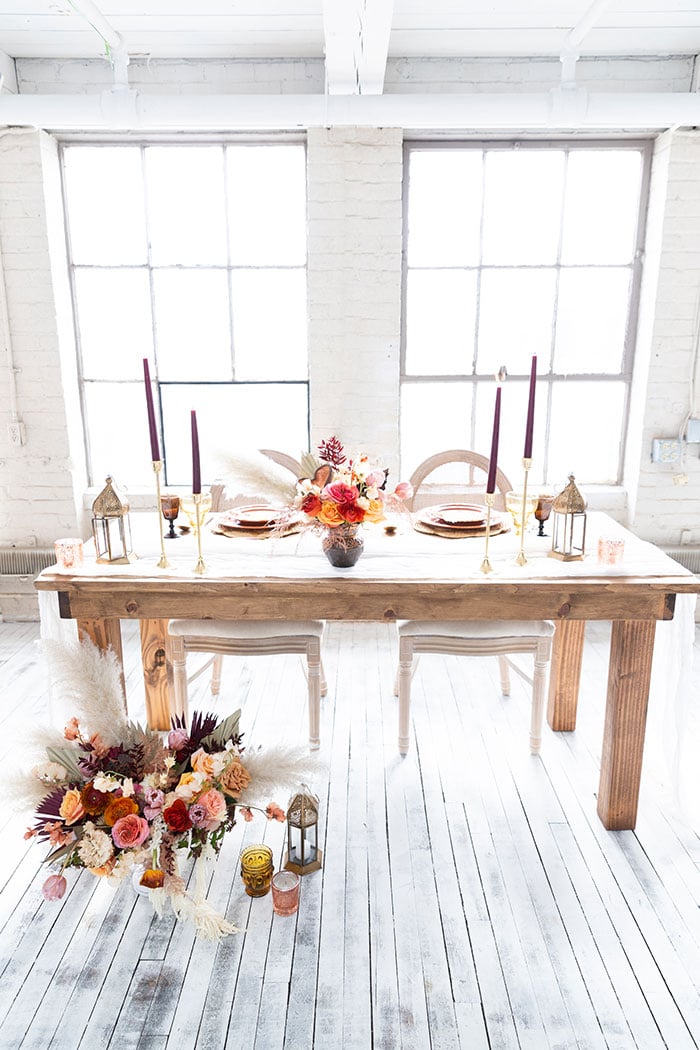 Celestial Moon Ceremony Backdrop with Terra Cotta and - Hey Wedding Lady