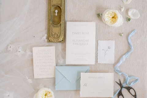 Modern French Country Wedding with Vintage Mirror Ceremony Decor - Hey ...