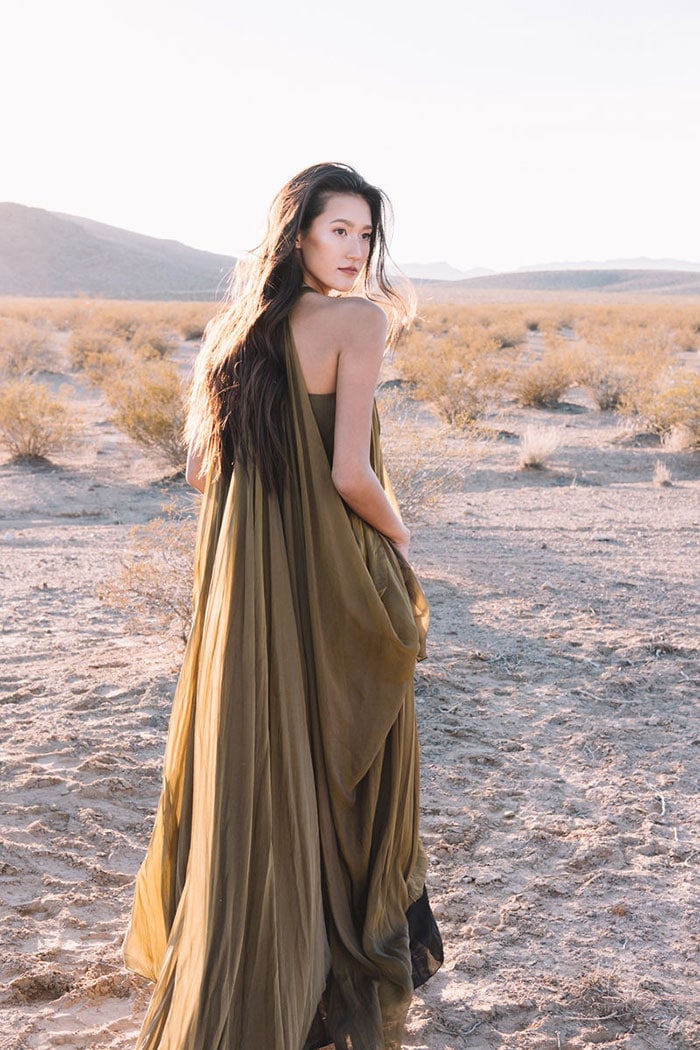 Adventure Desert Photoshoot in Sage and Amethyst - Hey Wedding Lady