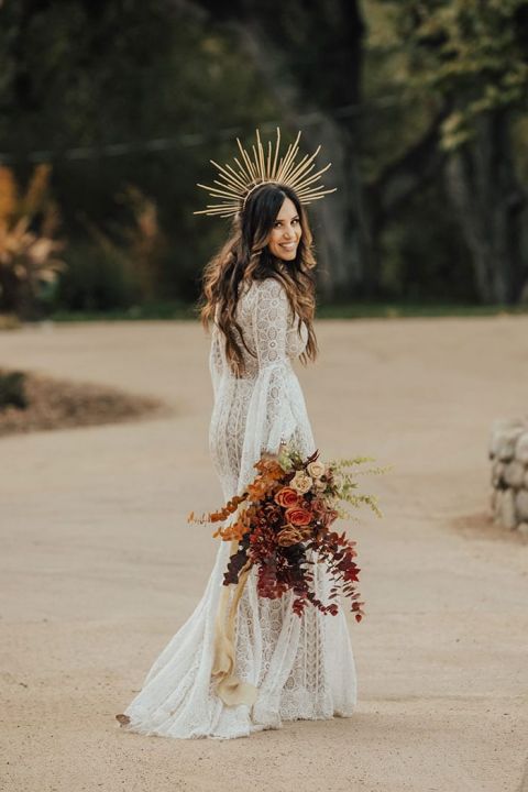 This Fall Festival Bride Loves Southwestern Boho Style - Hey Wedding Lady