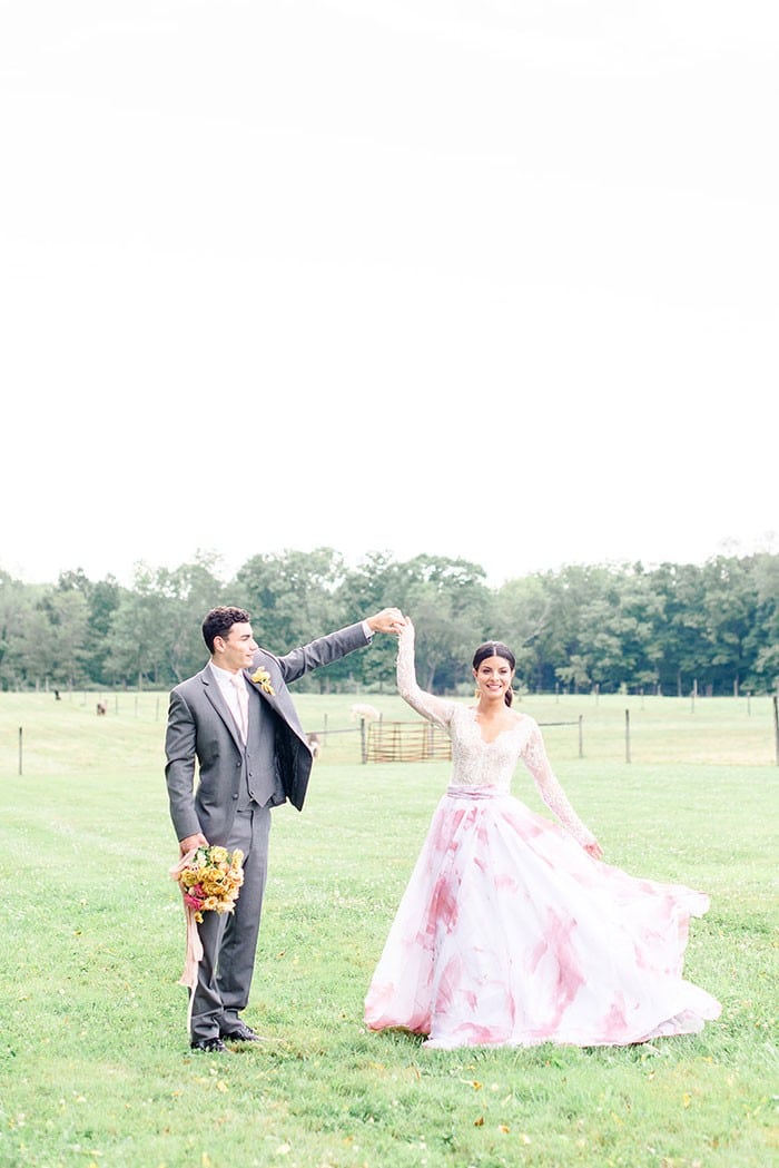 Celebrate Color with a Watercolor Wedding Dress - Hey Wedding Lady