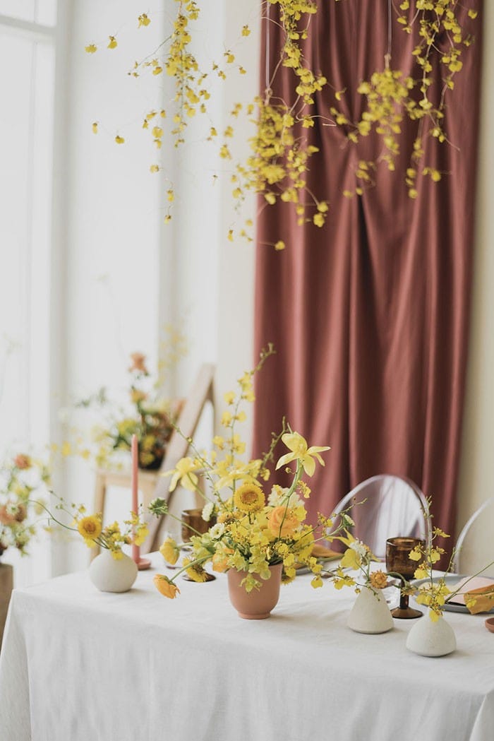 Terra Cotta and Yellow is a Fresh Color Combo for a Modern Bride - Hey ...