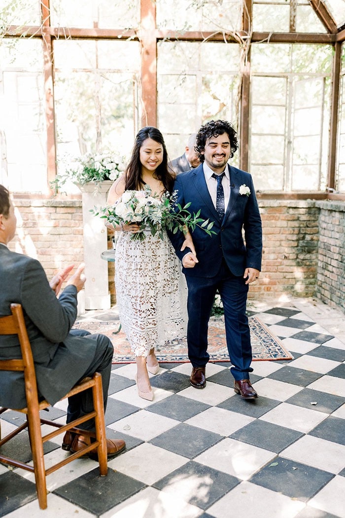 This couple rocked their Courthouse Wedding Outfits at a Vintage ...